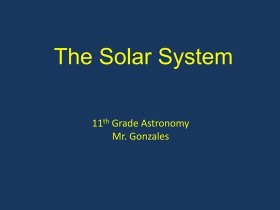 The Solar System Powerpoint | PPT