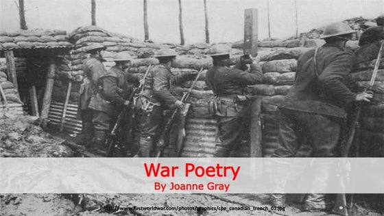 Doncaster 1914-18: War Poetry Lesson Plan 2 | PPT