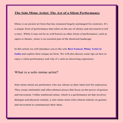 The Solo Mime Artist_ The Art Of A Silent Performance.pdf