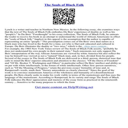 The Souls Of Black Folk Essays | PDF