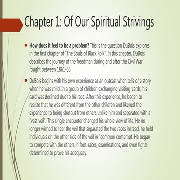 The souls of black folk presentation | PPTX