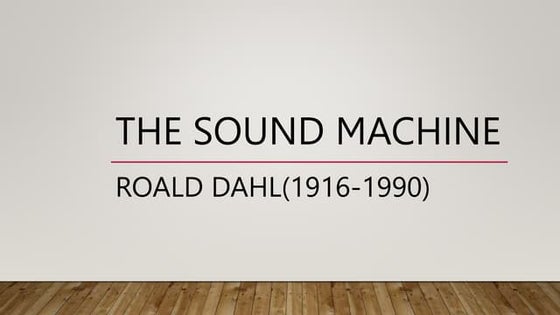 The Sound Machine | PDF