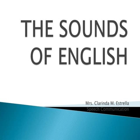 The sounds of english | PPTX