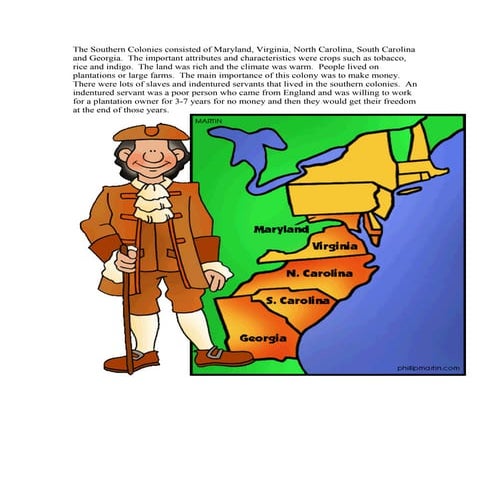 The southern colonies | DOC
