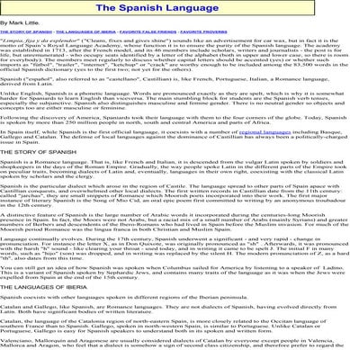The spanish language | PDF | Technology & Computing