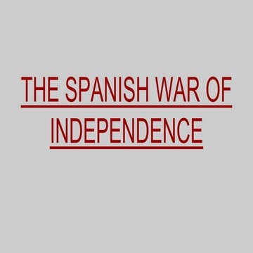 The spanish war of independence | PPTX