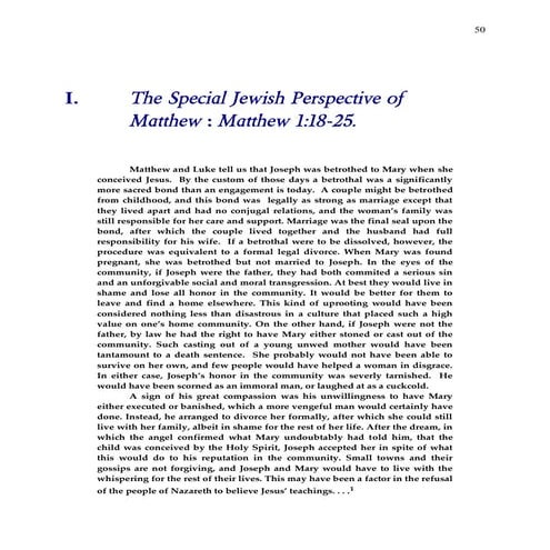 The special jewish perspective of matthew. the first nativity. part ii ...