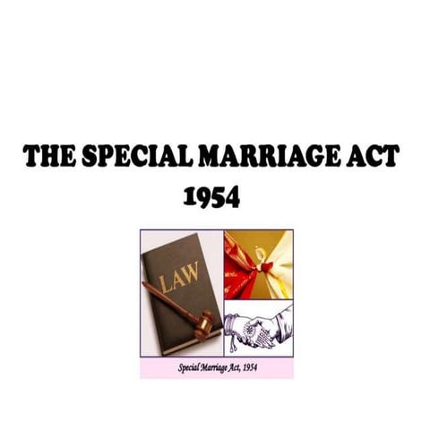The special marriage act | PPT