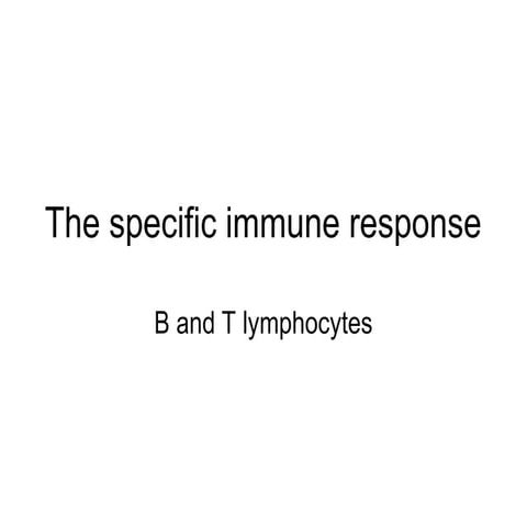 The specific immune response B and T cells.ppt