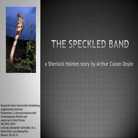 The speckled band | PPTX
