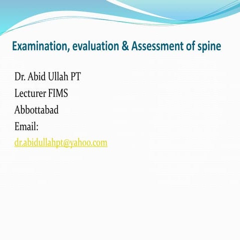 Lumbar spine physical examination in physiotherapy.pptx