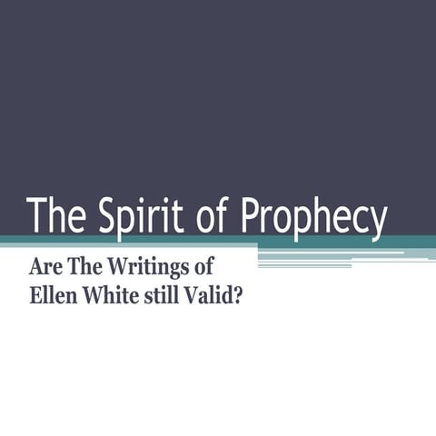 The Spirit of Prophecy | PPTX