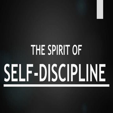 August 6 2017 - Sunday Service message- The spirit of self discipline ...