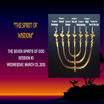 The spirit of wisdom | PPTX