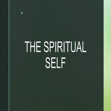 The Spiritual Self for first yearcollage | PPTX