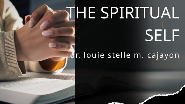 The Spiritual Self - Understanding the Self.pptx
