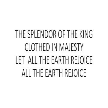 The splendor of the king | PPTX