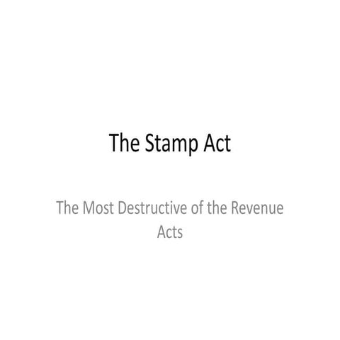 The stamp act | PPTX