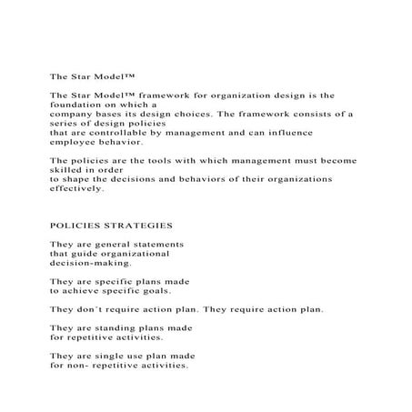 The Star Model™The Star Model™ framework for organization .docx