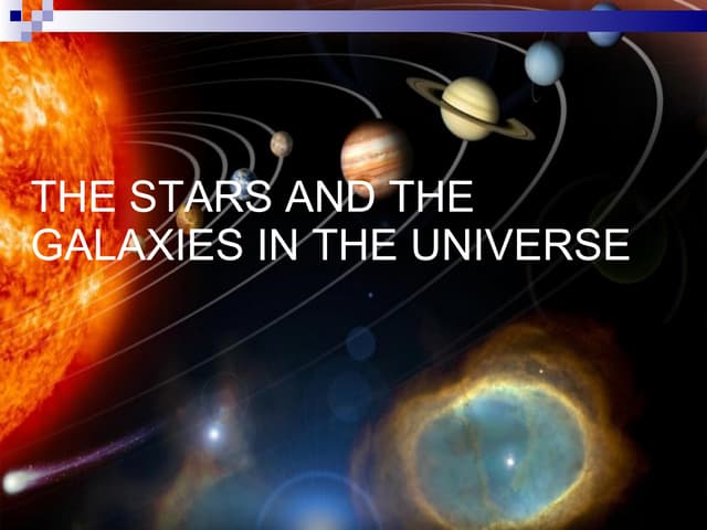 Science Form 2 Chapter 11:Stars and galaxies in the universe | PPTX
