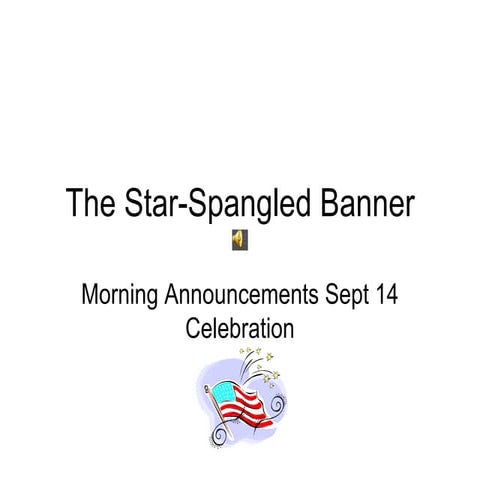 The star spangled banner music | PPT
