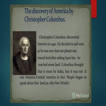 The start of American history.pptxis depicted | PPT