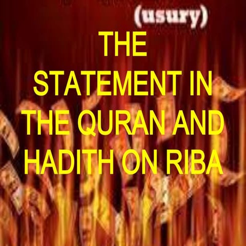 The statement in the quran and hadith on riba | PPTX | Islam | Religion ...