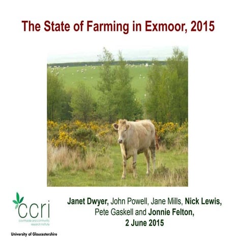 The State of Farming in Exmoor - 2015 | PPTX
