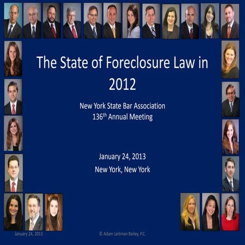 The state of foreclosure law in 2012 | PPTX | Home Financing | Personal ...