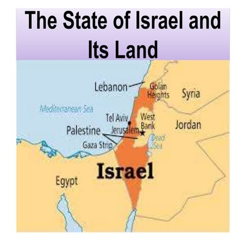 The state of israel and its land | PPTX