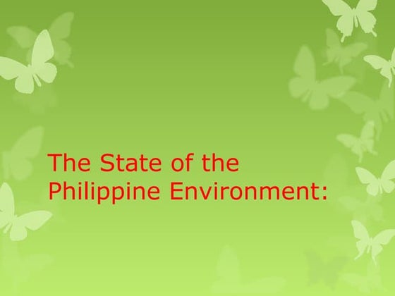 State of Philippine Environment | PDF