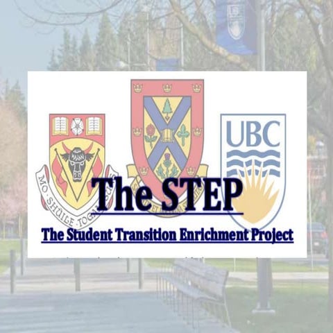 The STEP: The Student Transition Enrichment Project | PPTX
