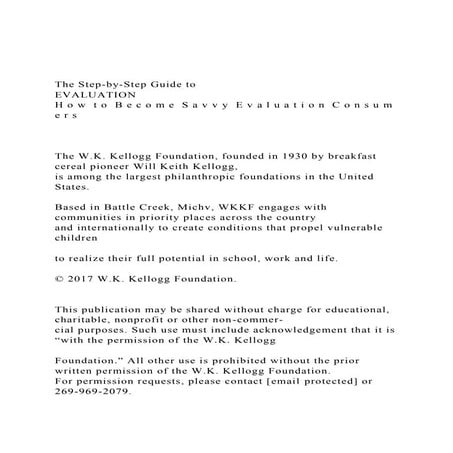 The Step-by-Step Guide to EVALUATIONH o w t o B e c o m.docx