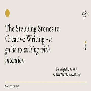 The Stepping Stones of Creative Writing - A Guide to Writing With ...
