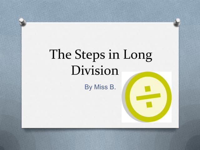 Long division | PPT