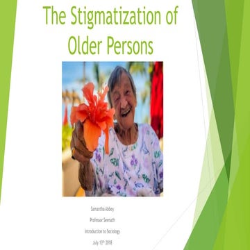 The stigmatization of older persons | PPT