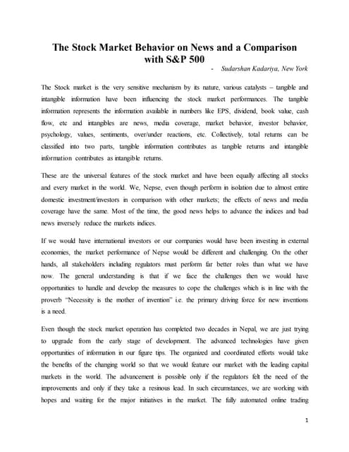 Penny Stock Industry Report | PDF