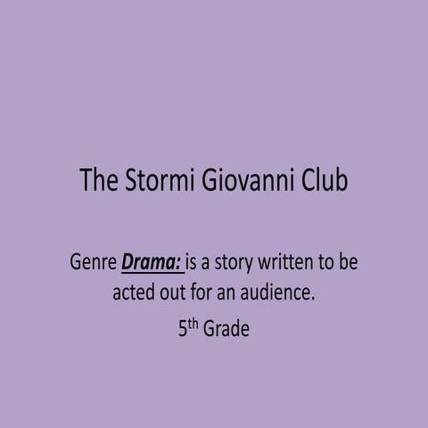 The stormi giovanni club | PPTX