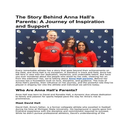 The Story Behind Anna Hall’s Parents_ A Journey of Inspiration and ...