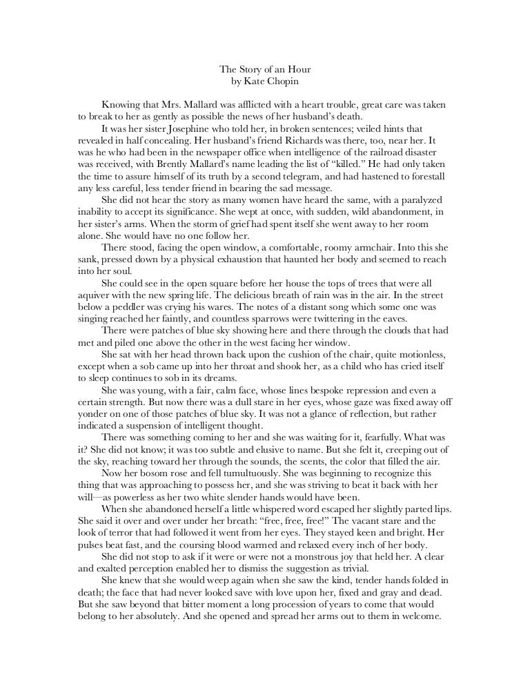 The Story Of An Hour By Kate Chopin the-story-of-an-hour-by-kate-chopin
