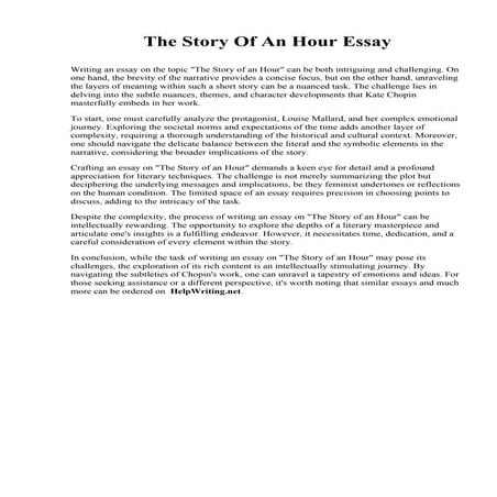 The Story Of An Hour Essay.pdf