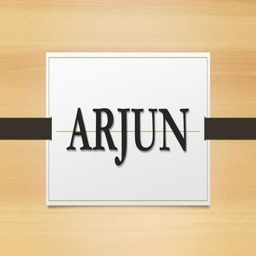 The story of Arjuna | PPTX