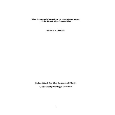 THE STORY OF CREATION IN THE MANDAEAN HOLY BOOK GINZA RABBA.pdf