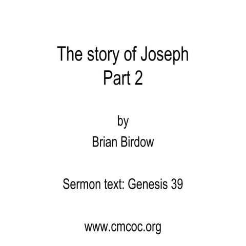 The story of Joseph part 2 | PPT