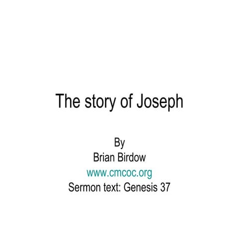 The story of Joseph part 1 | PPT