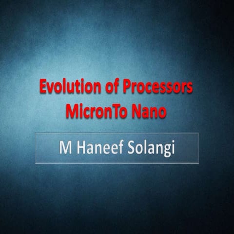 The story of Microprocessors | PPTX