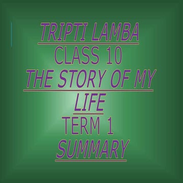 The story of my life | PPT