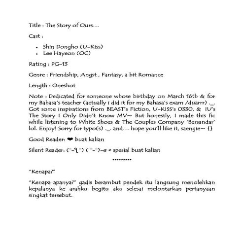 The story of ours | PDF