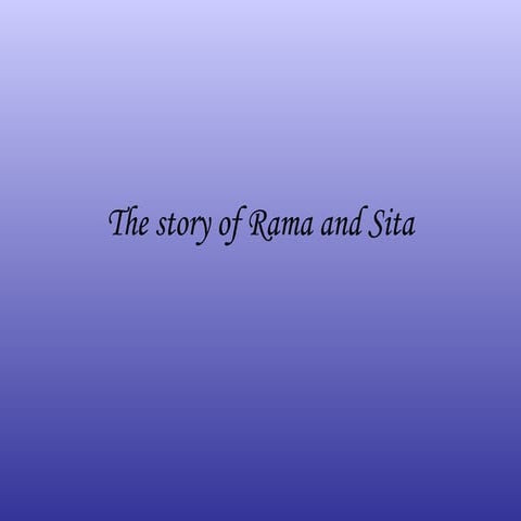 The story of Rama and Sita.Presentation for children | PPT