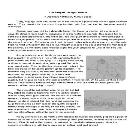 The Story of the Aged Mother | DOCX